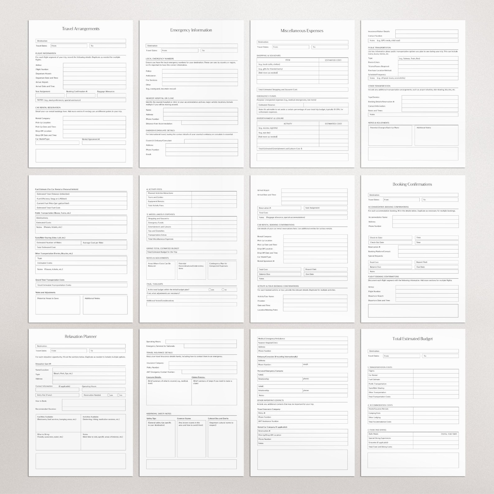 Travel Planner | Travel Itinerary | Travel Journal | Trip Planner ...