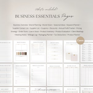 Business Planner Bundle: Editable, Small Business Planner, Content ...