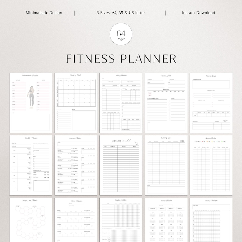 Fitness Planner | Workout Planner | Workout Tracker | Meal Planner ...