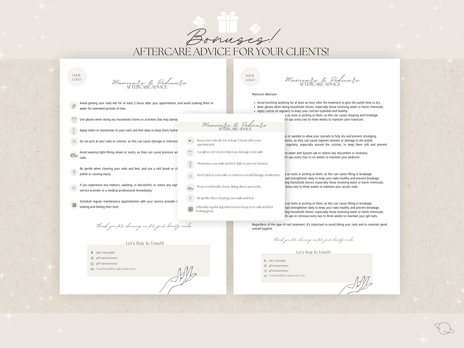 Nail Technician Forms Bundle Editable Templates, Esthetician Forms ...