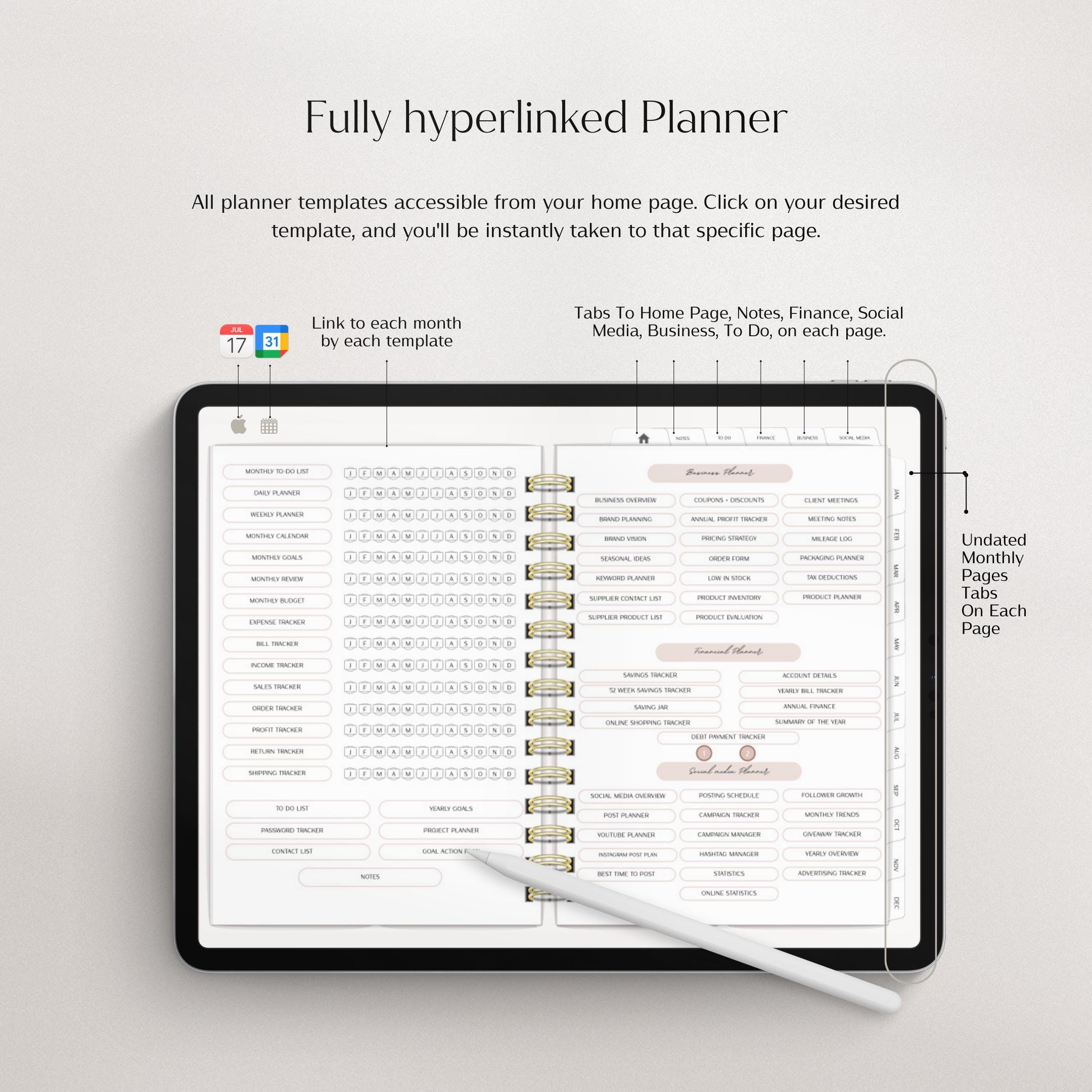 Digital Business Planner | Small Business Planner | Content Planner ...
