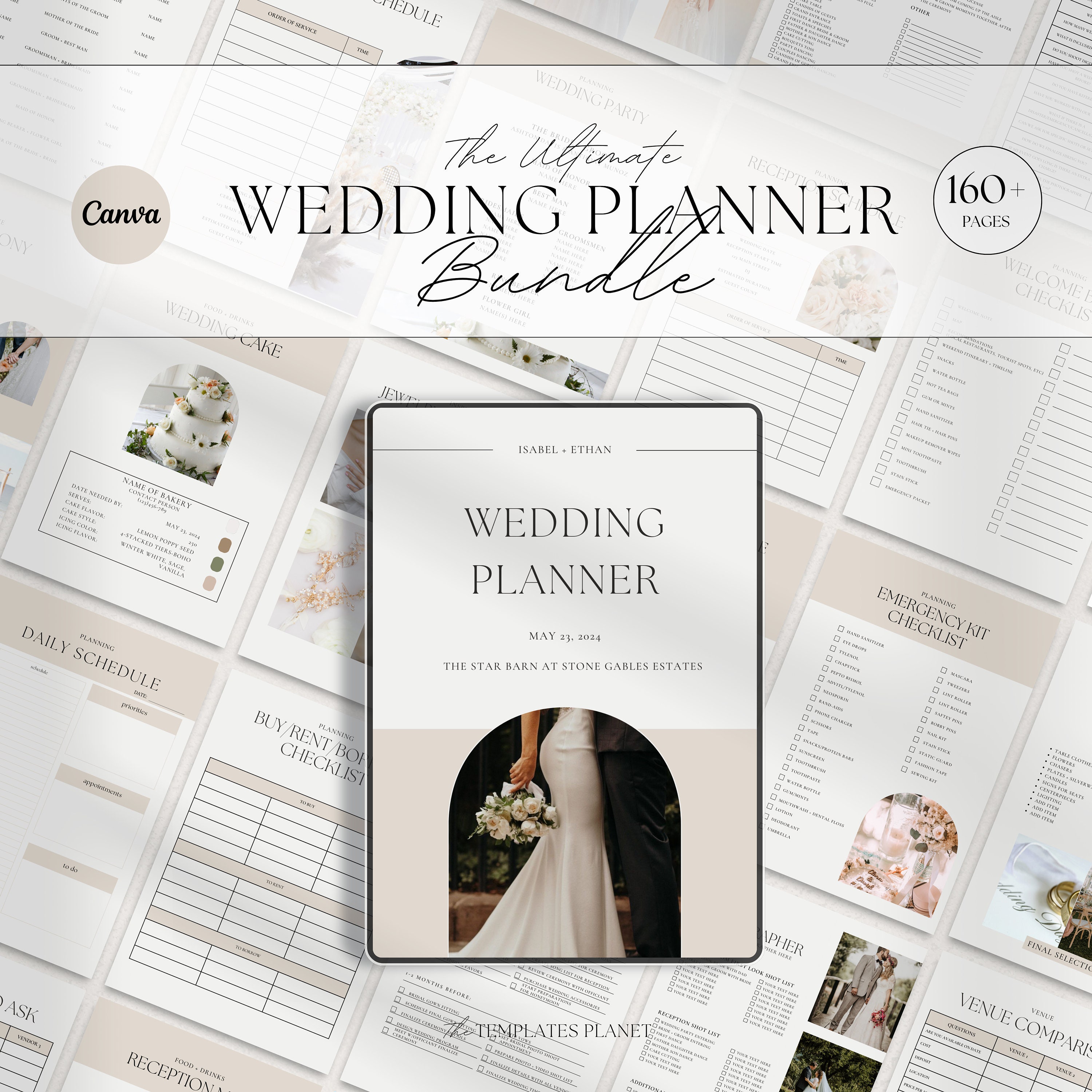 Canva Wedding Planner Template Bundle,wedding Planner,wedding Itinerary ...
