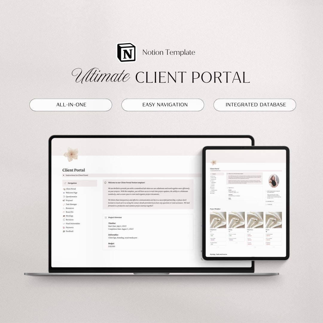 Notion Template Client Portal | Project Management | Notion Client ...