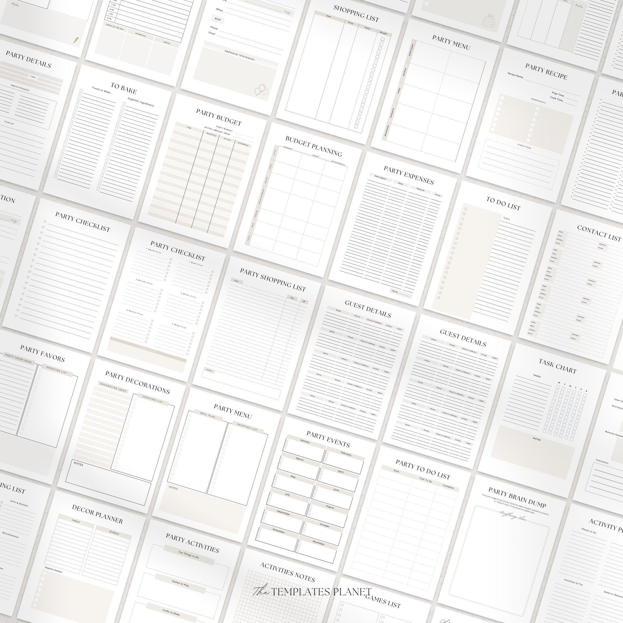 Party Planner Printable Planner Event Planner Event Etsy Australia