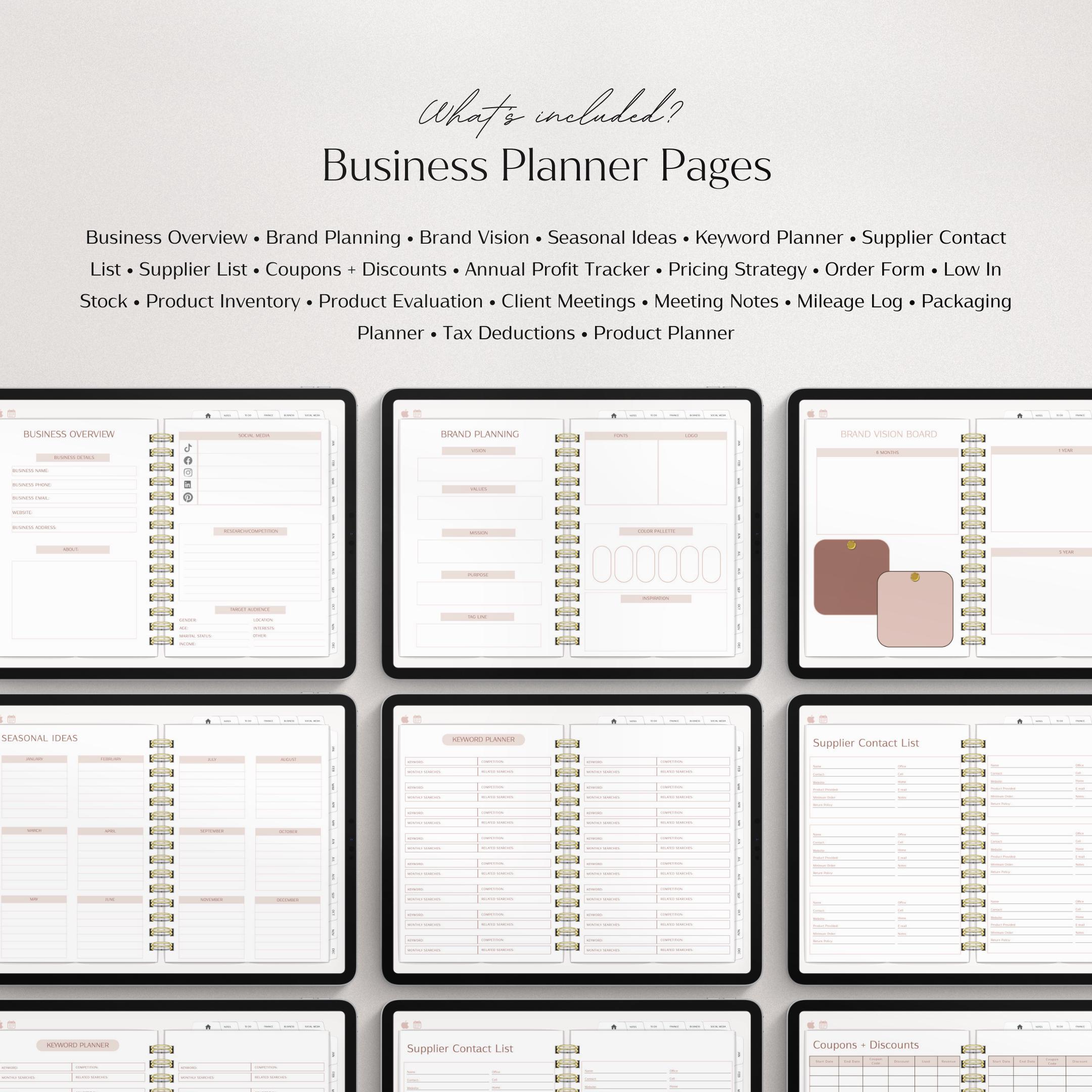 Digital Business Planner | Small Business Planner | Content Planner ...