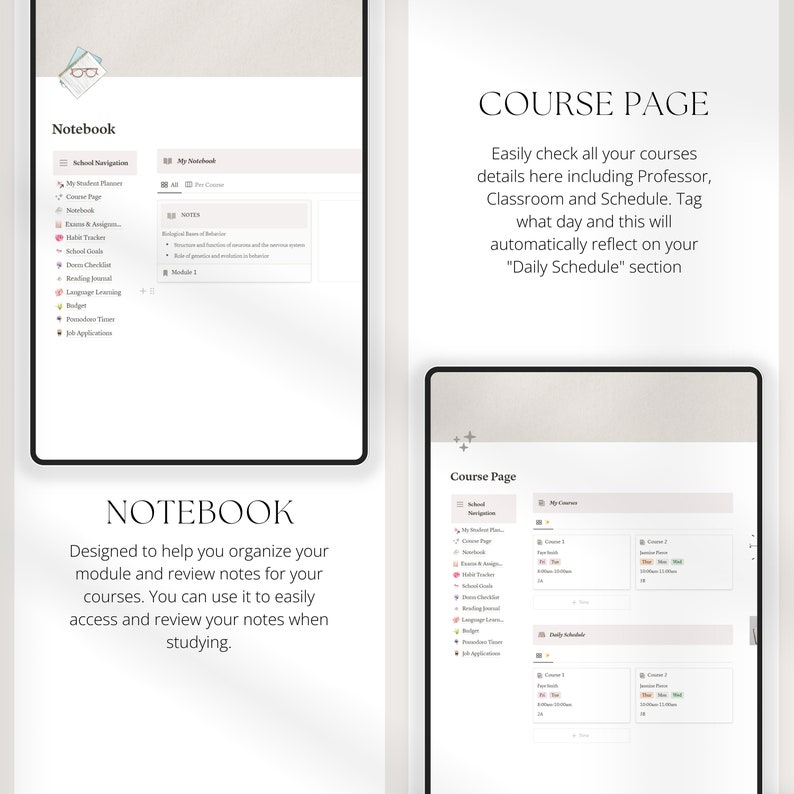Notion Template Student Planner, Academic Planner, Notion Dashboard ... Notion Template Student Planner, Academic Planner, Notion Dashboard ...