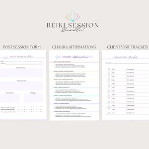 Professional Reiki Session Form Bundle, Reiki Intake Form, Distant ...
