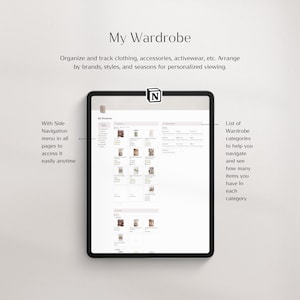 Notion Template Wardrobe Manager | Notion Outfit Planner | Notion ...