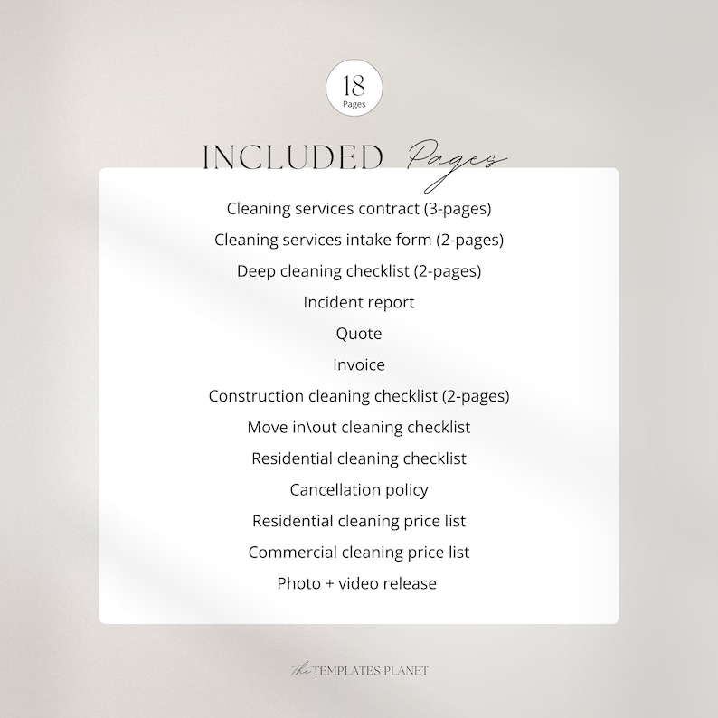 Cleaning Business Forms Bundle, Editable Cleaning Contract, Cleaning ...