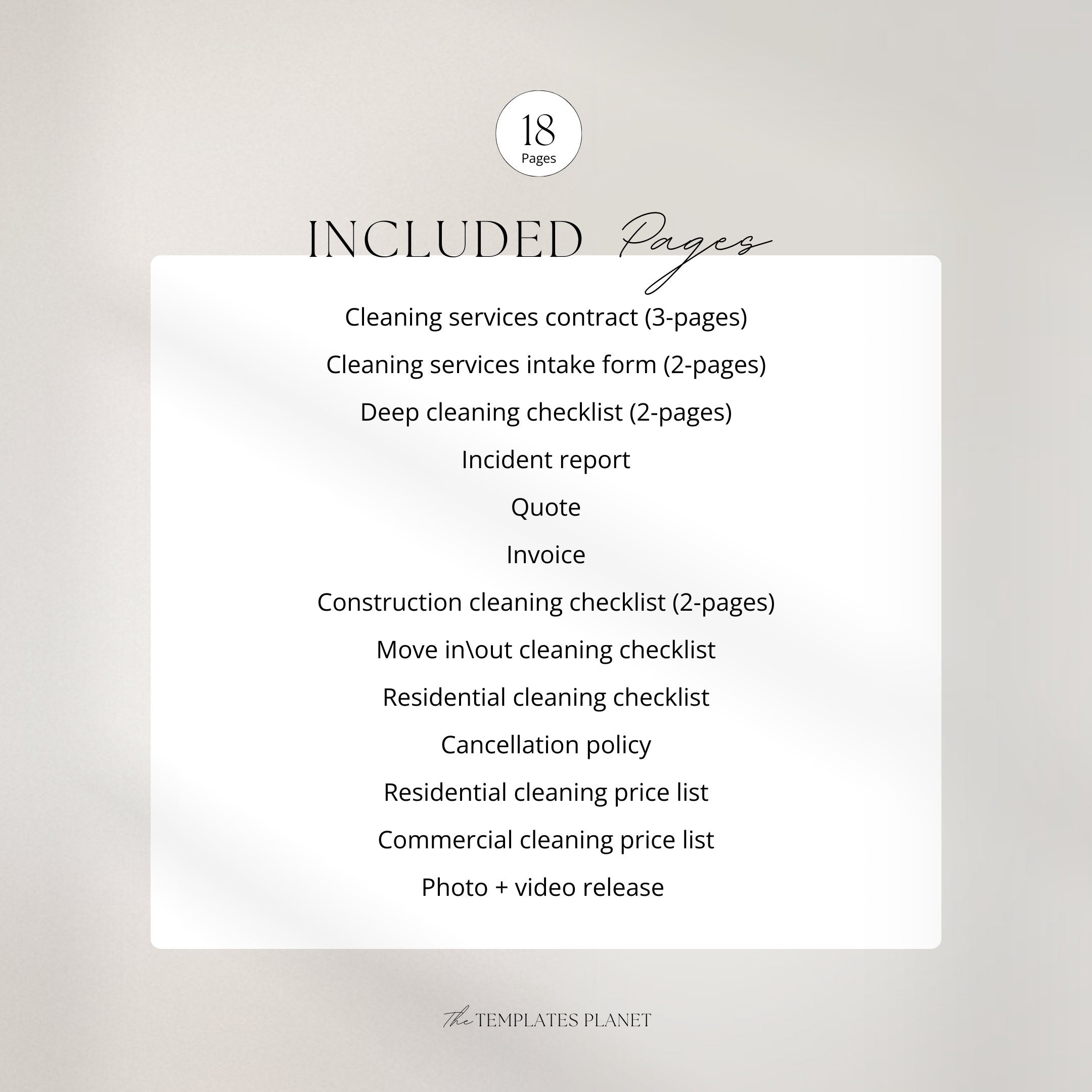 Cleaning Business Forms Bundle, Editable Cleaning Contract, Cleaning ...