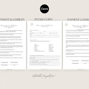 Nail Technician Forms Bundle Editable Templates, Esthetician Forms ...