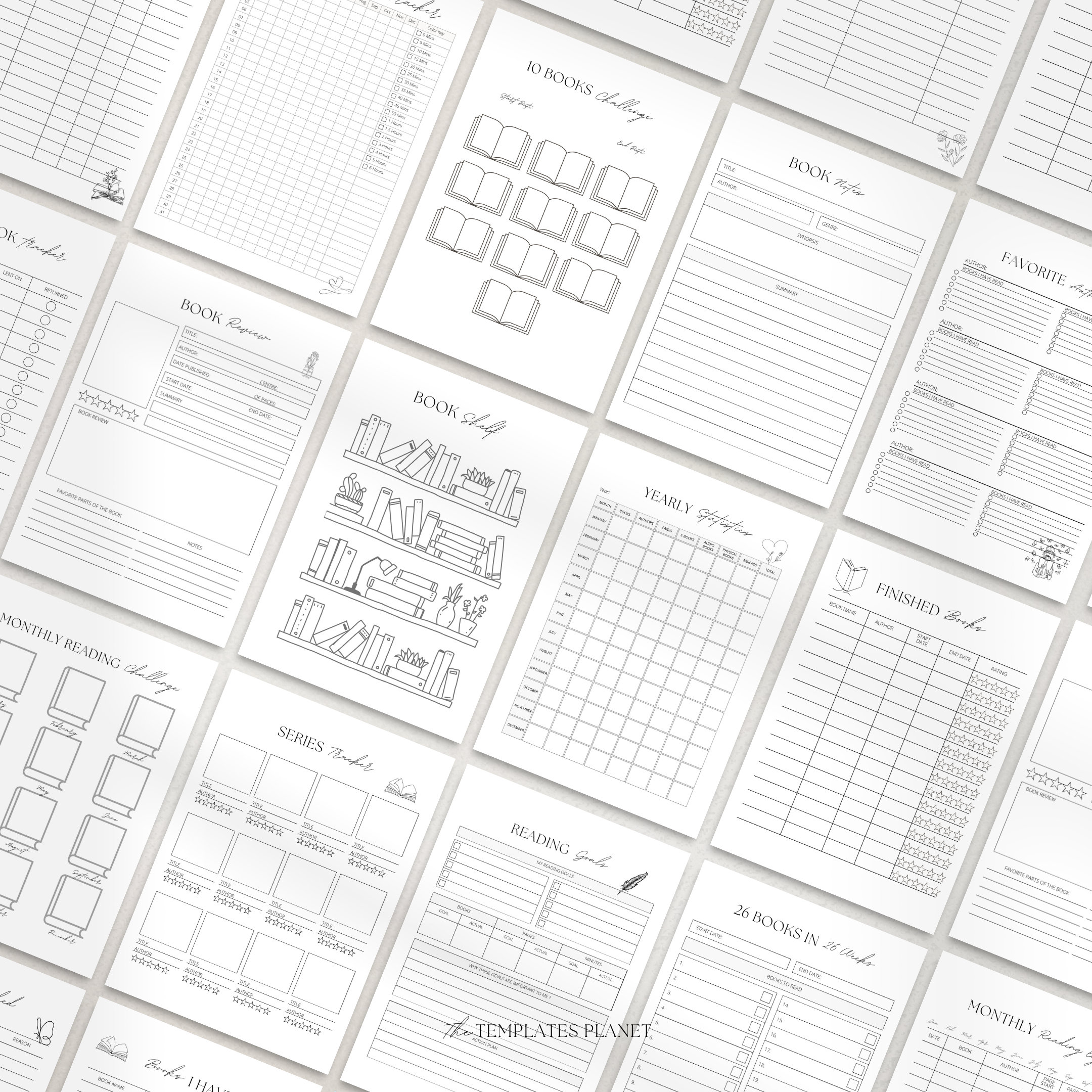 Printable Reading Tracker Journal Reading Log Book Tracker Book Journal ...