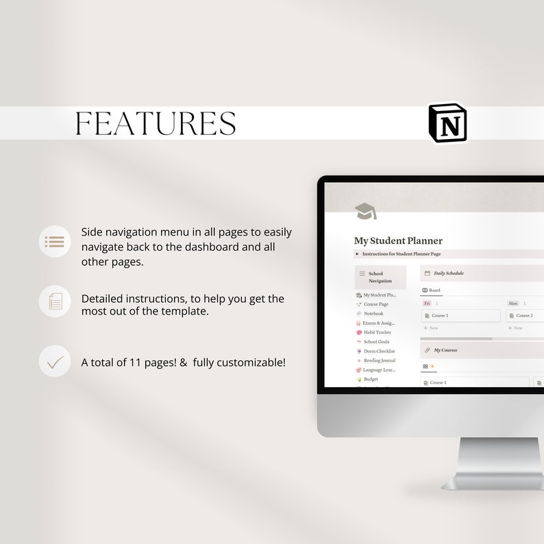 Notion Template Student Planner, Academic Planner, Notion Dashboard ... Notion Template Student Planner, Academic Planner, Notion Dashboard ...