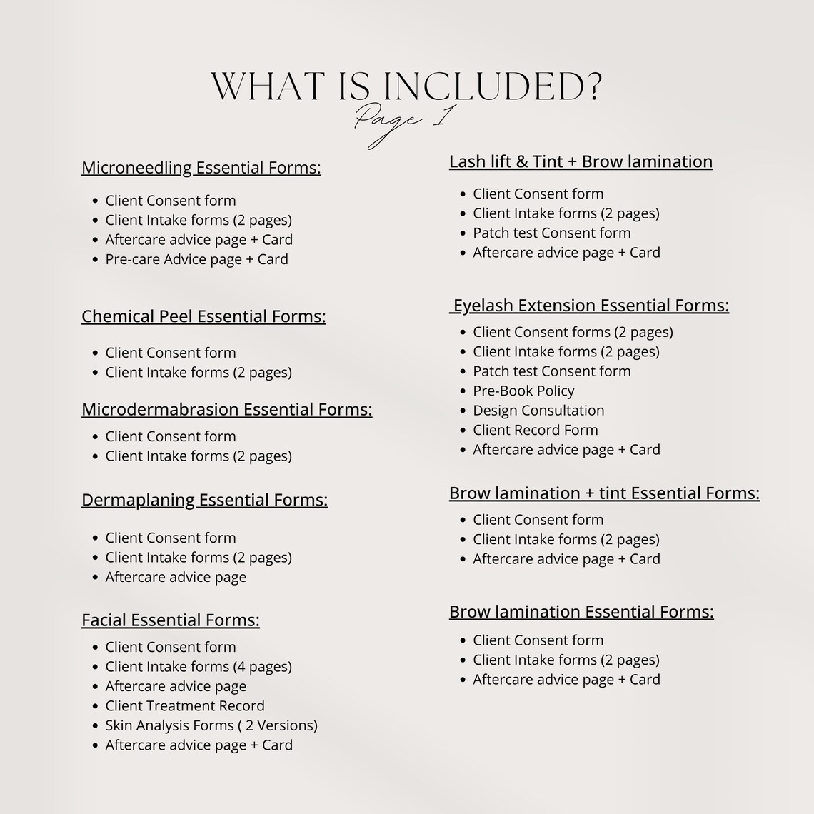 Esthetician Consent Forms, Esthetician Forms, Esthetician Forms Bundle ...