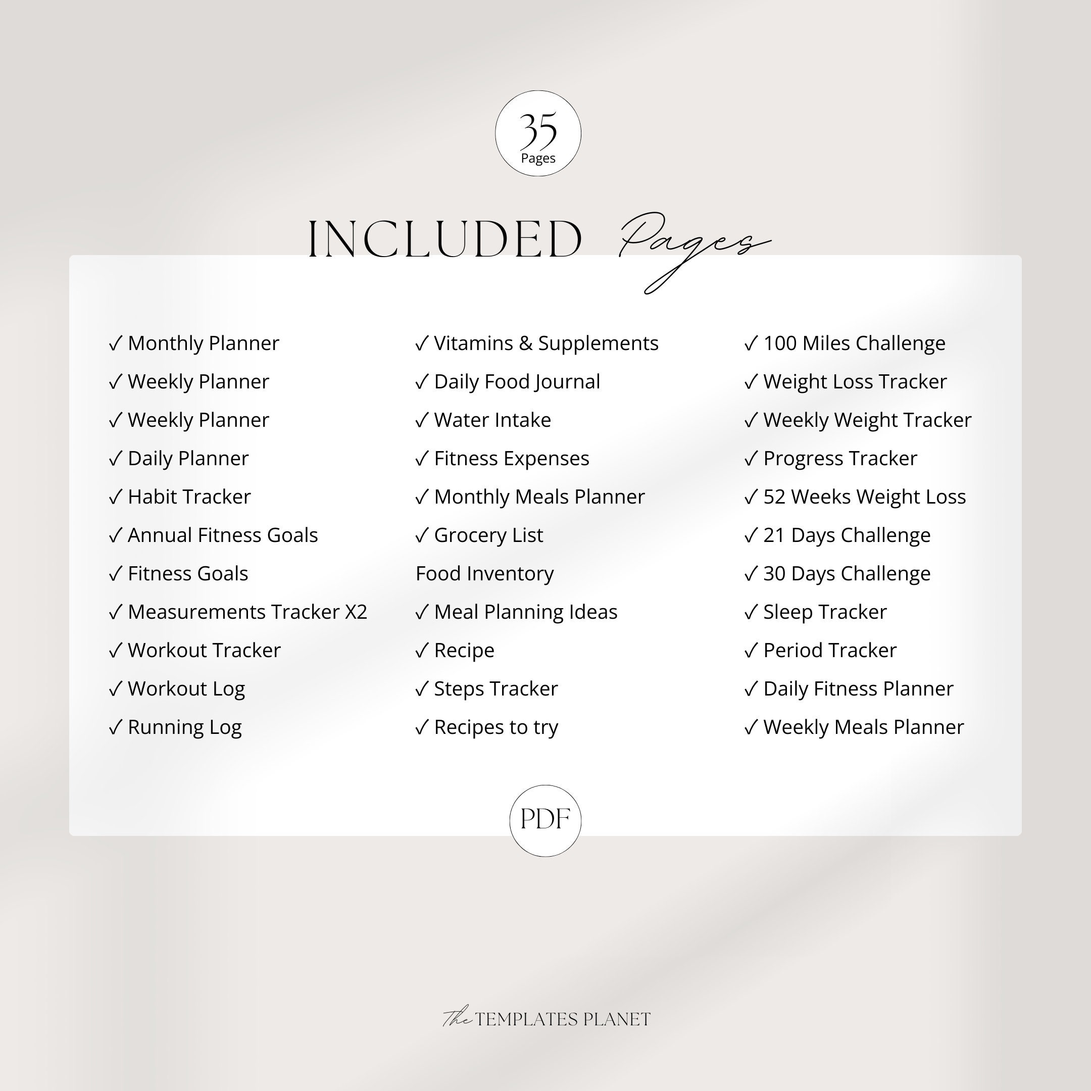 Fitness Planner, Workout Planner, Workout Tracker, Meal Planner ...