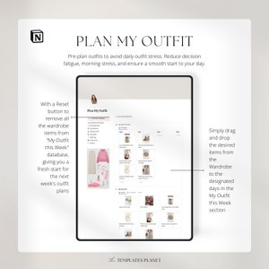 Notion Template Wardrobe Manager, Notion Outfit Planner, Notion ...