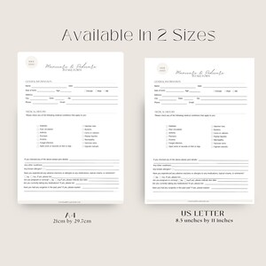 Nail Technician Forms Bundle Editable Templates, Esthetician Forms ...
