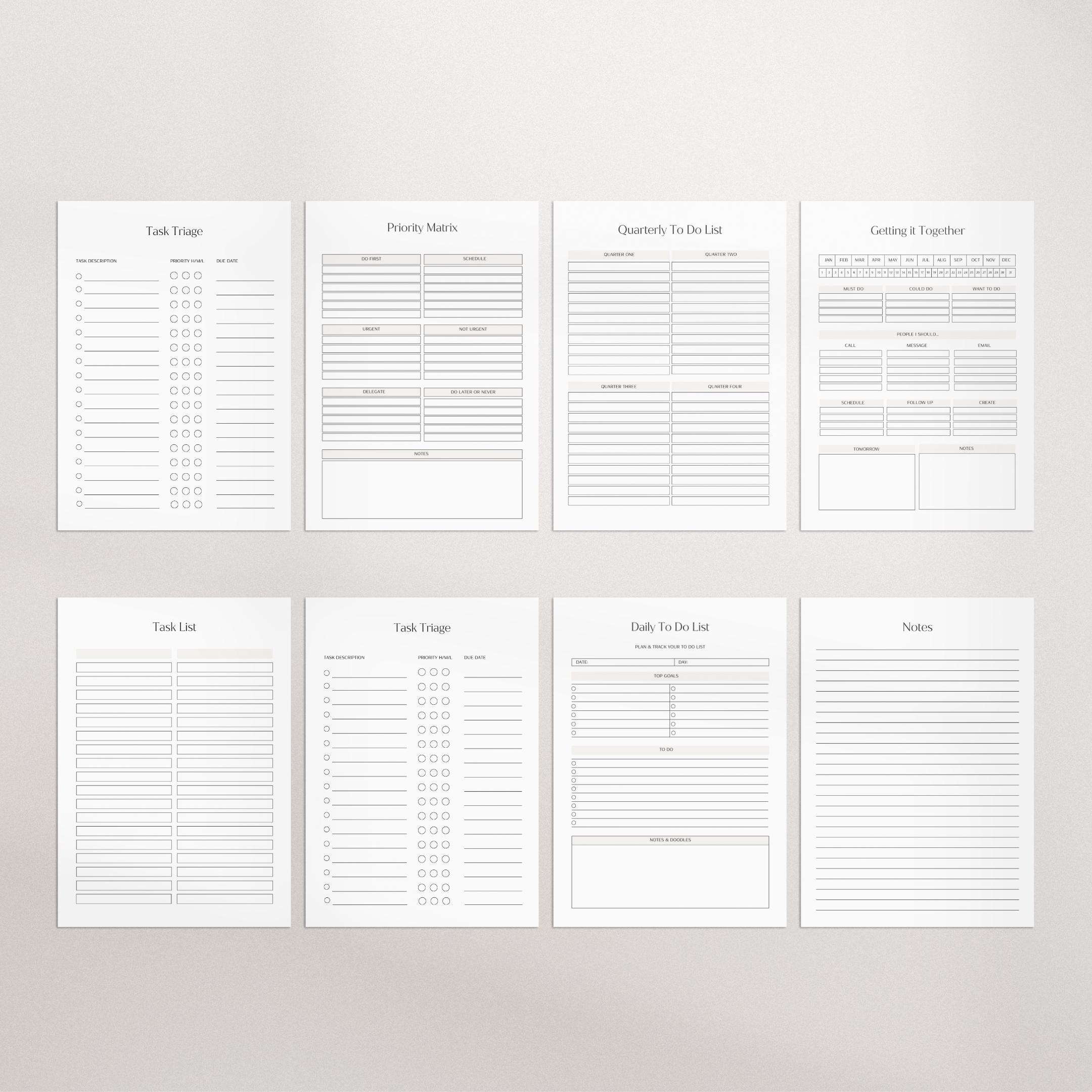 Brain Dump | ADHD Daily Planner | Productivity | Priority Matrix ...