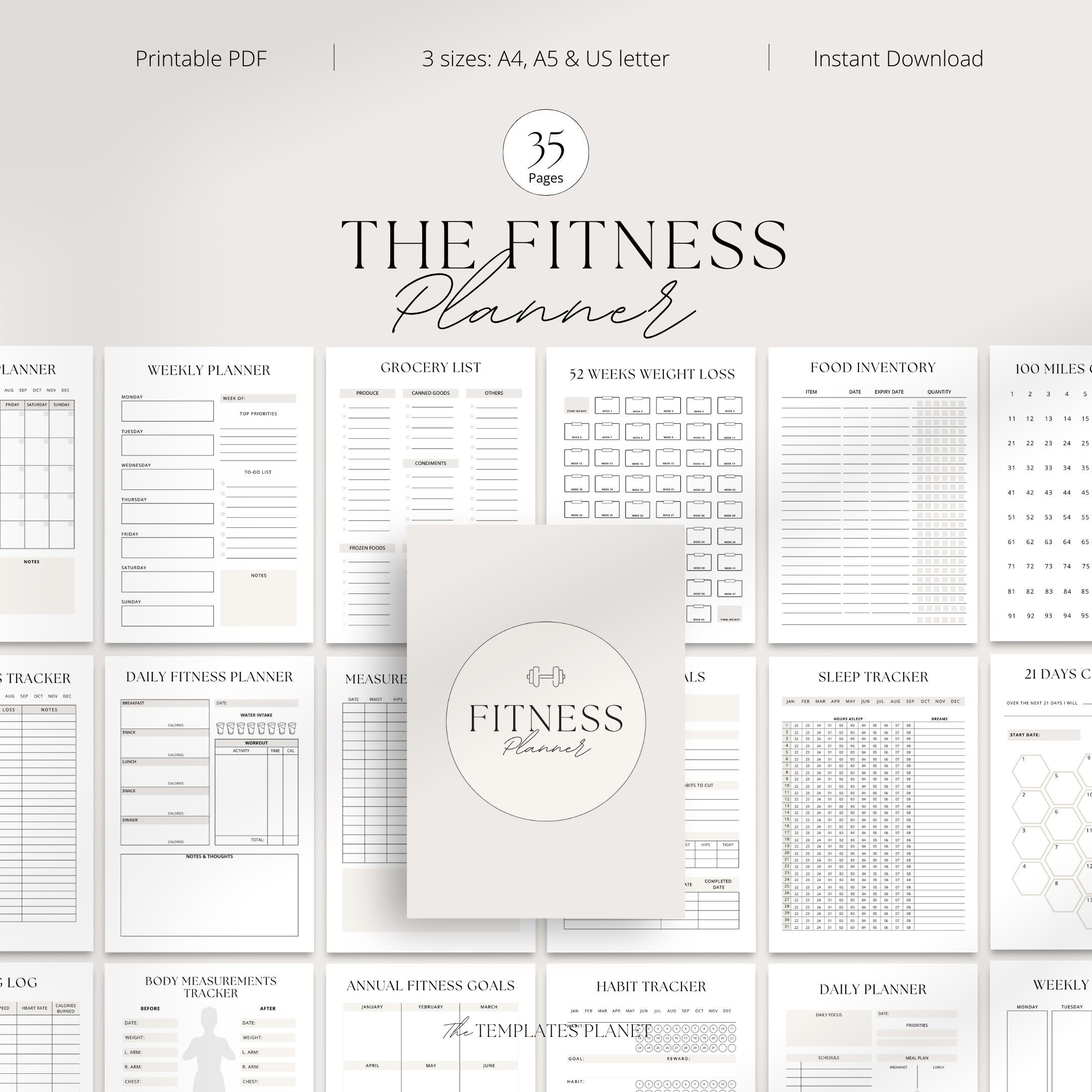 Fitness Planner, Workout Planner, Workout Tracker, Meal Planner ...