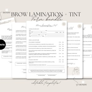 Brow Lamination Consent Form - Etsy Canada