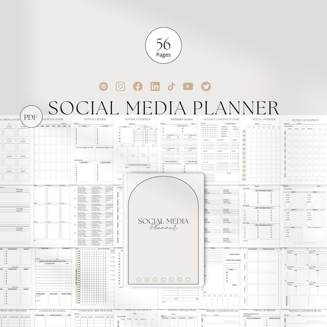 Social Media Planner | Marketing Planner | Content Planner | Business ...