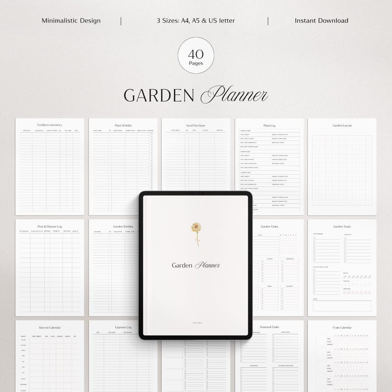 Garden Planner | Garden Journal | Gardening Planner Printable | Indoor ...