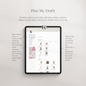 Notion Template Wardrobe Manager | Notion Outfit Planner | Notion ...