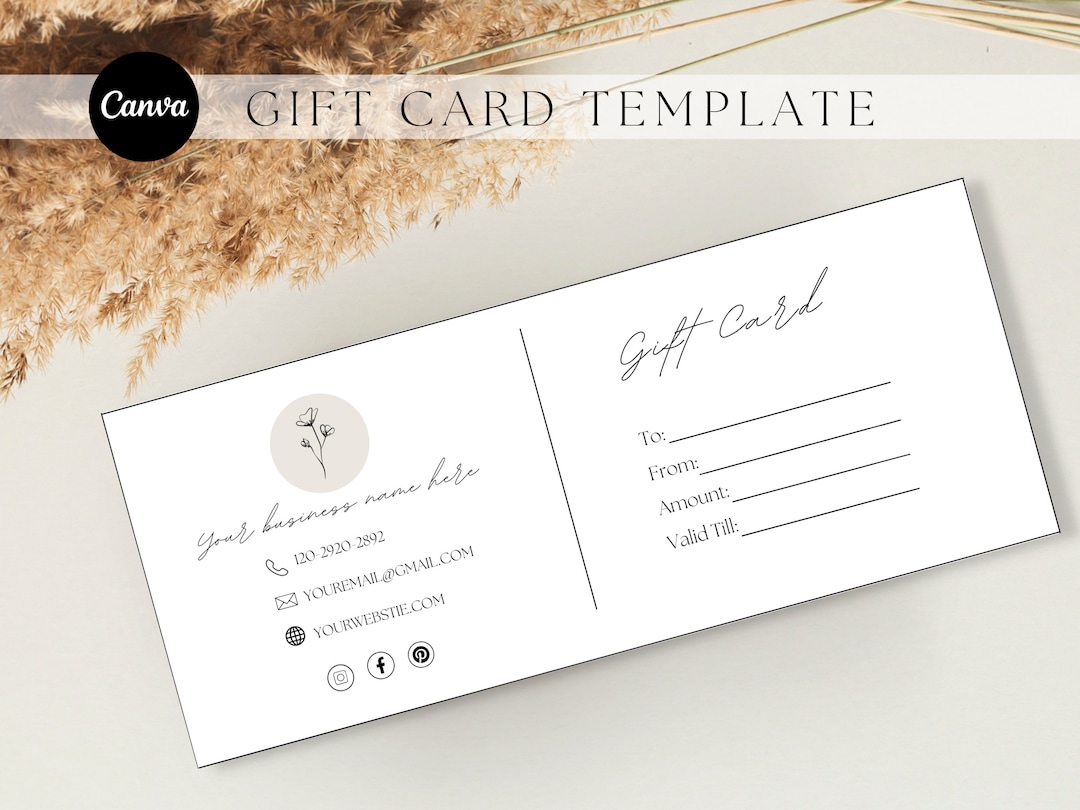 Editable Gift Certificate Template,gift Certificate Template,modern ...