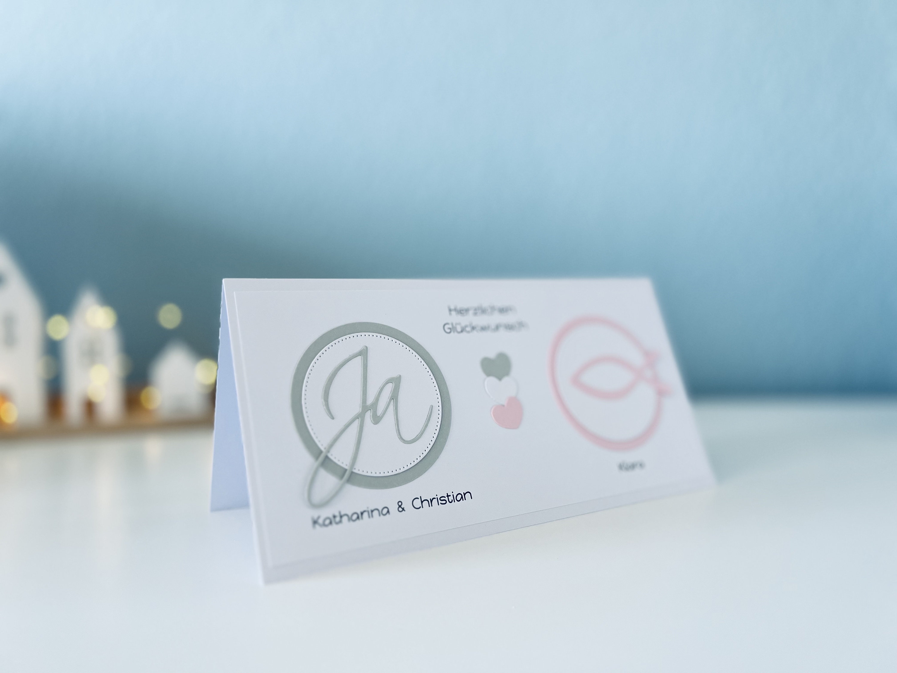Elegantes Glckwunschkarte Fr Hochzeit Und Taufe Fotos