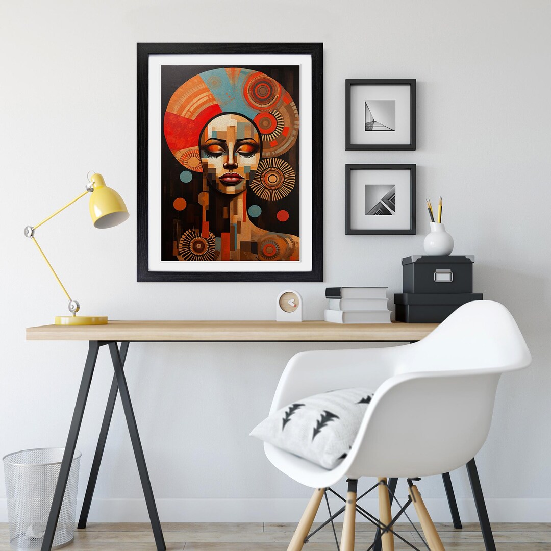 African Woman Dadaism No.2, Ready to Hang, Modern Portrait Art, Unique ...