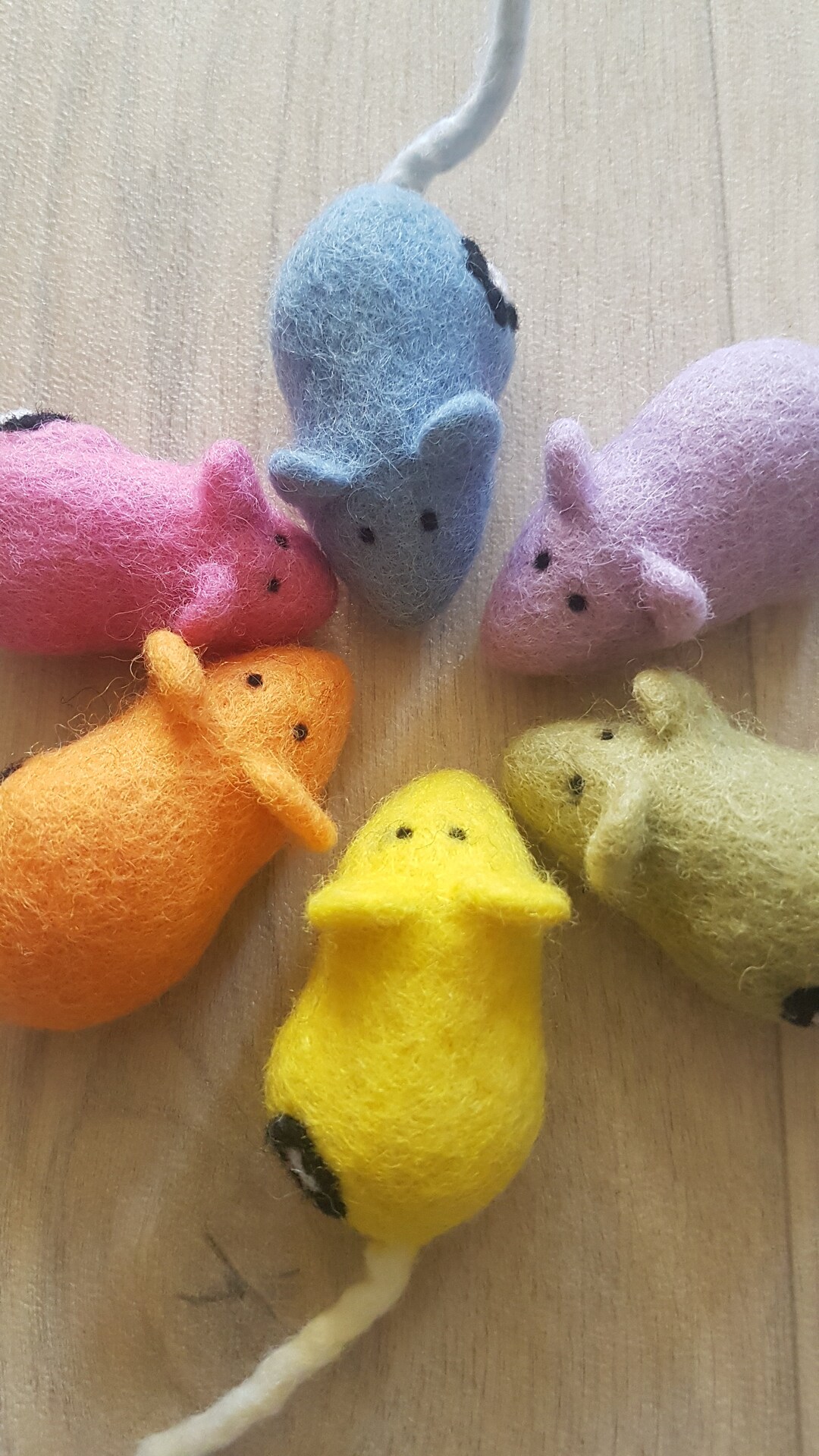 Hand Felted Mouse Cat Toy - With or Without Catnip , Silvervine or ...