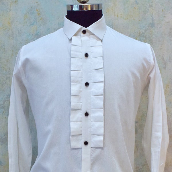 Ruffled Tuxedo Shirt - Etsy