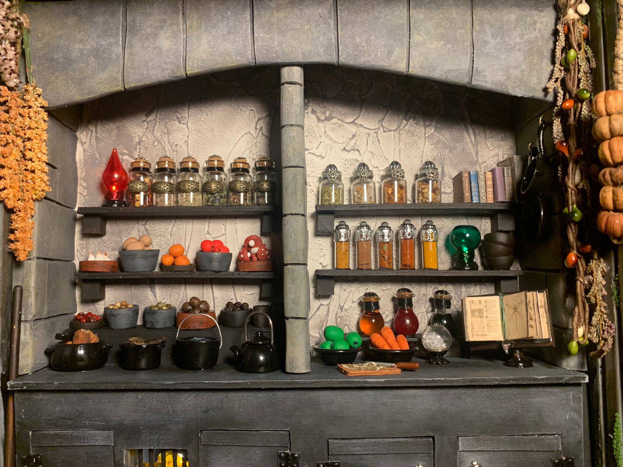 Miniature Witch House Wizard House Witch Kitchen Diorama. - Etsy