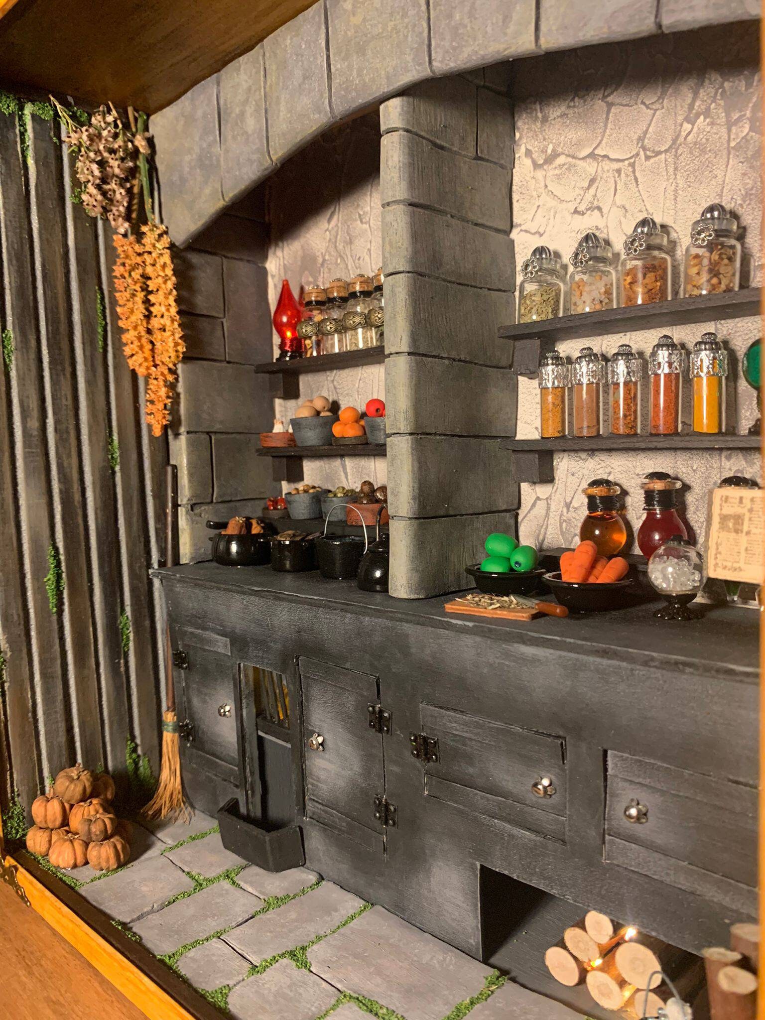 Miniature Witch House Wizard House Witch Kitchen Diorama. - Etsy UK