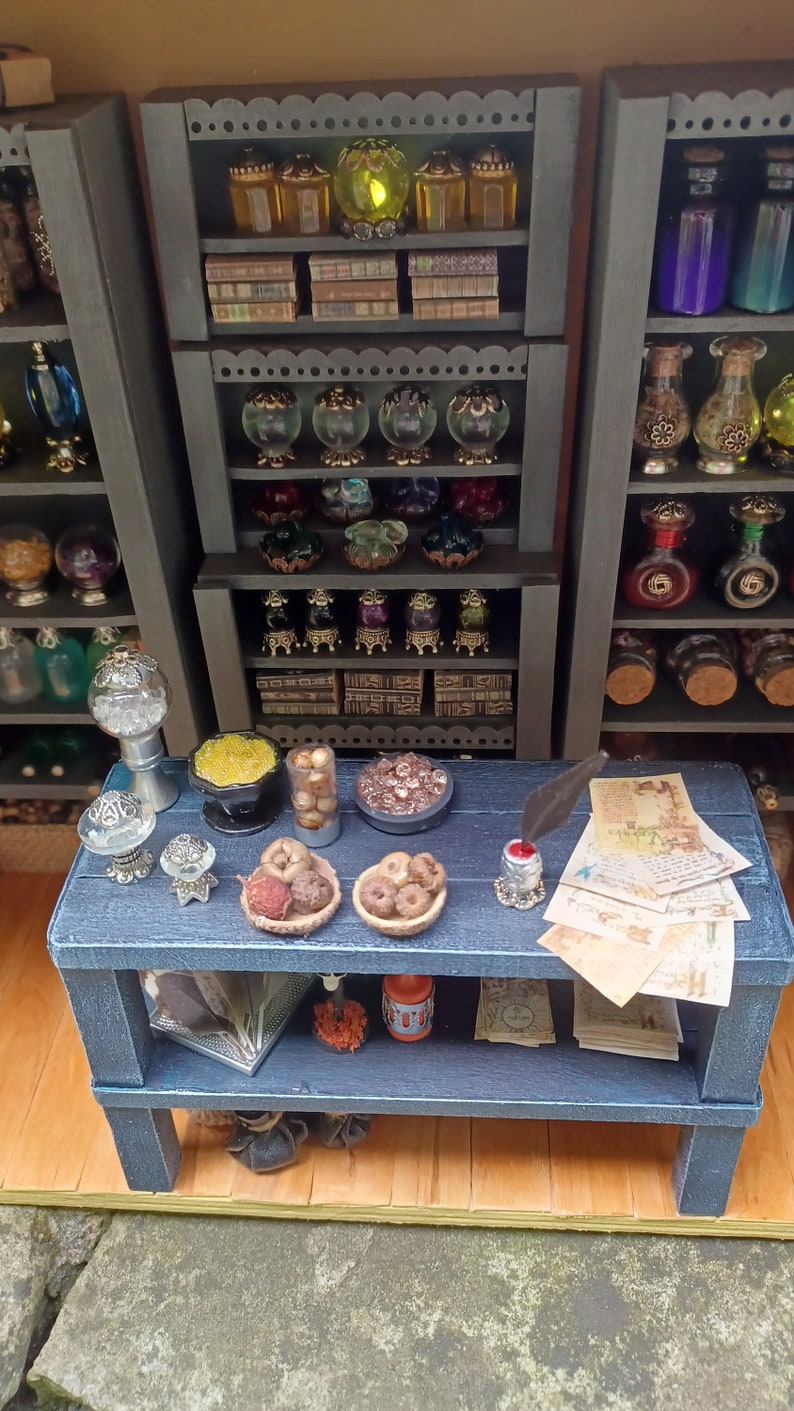 Miniature Witch House, Witch Potion Room, Witch Magic Shop, Wizard House, Witch Dresser, Potion ...