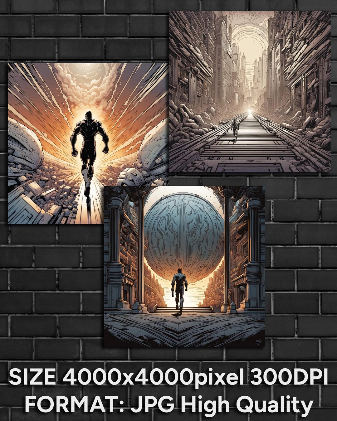 Futuristic Comic Style Image Poster Gift Jpg Commercial - Etsy