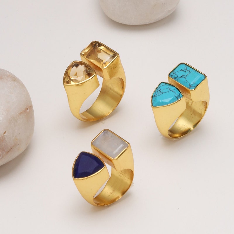 Heavy Stone Rings - Etsy