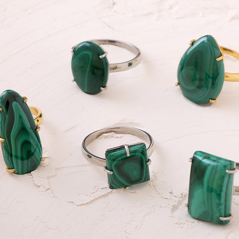 Malachite Rings for Women - Etsy
