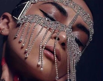 Gold Face Veil - Etsy