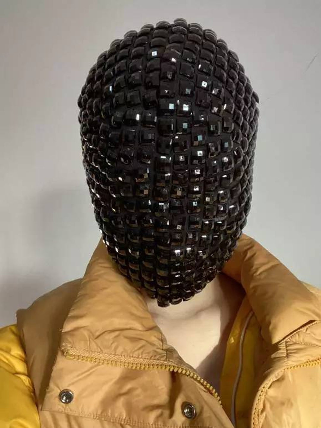 Famous Rapper Mask Purge Night Mask Covered in Black Pieces Full Face ...