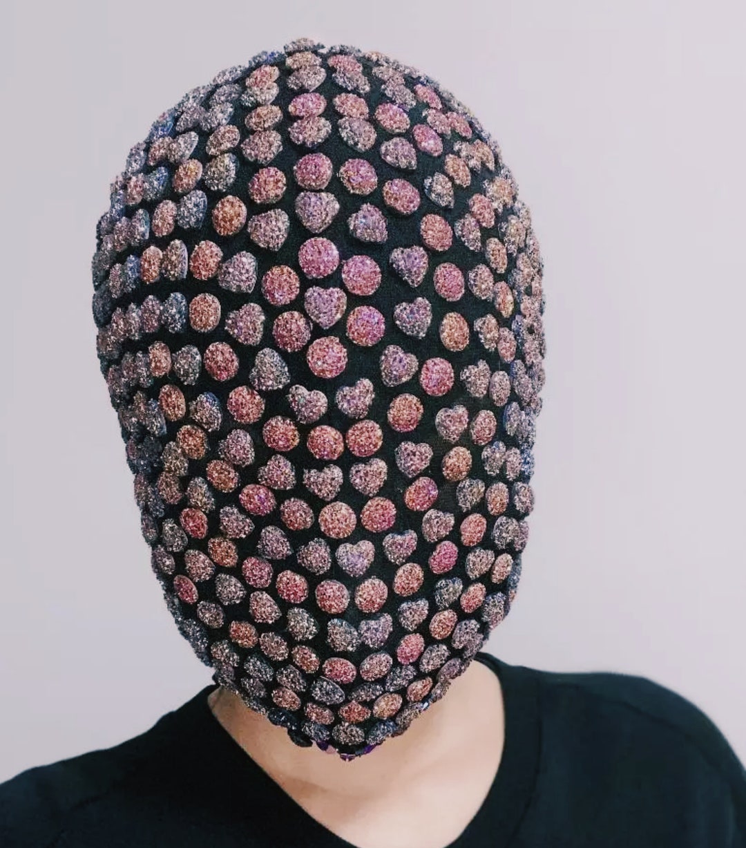 Famous Rapper Mask Night Mask Covered in Purple Pieces Full Face Mask ...