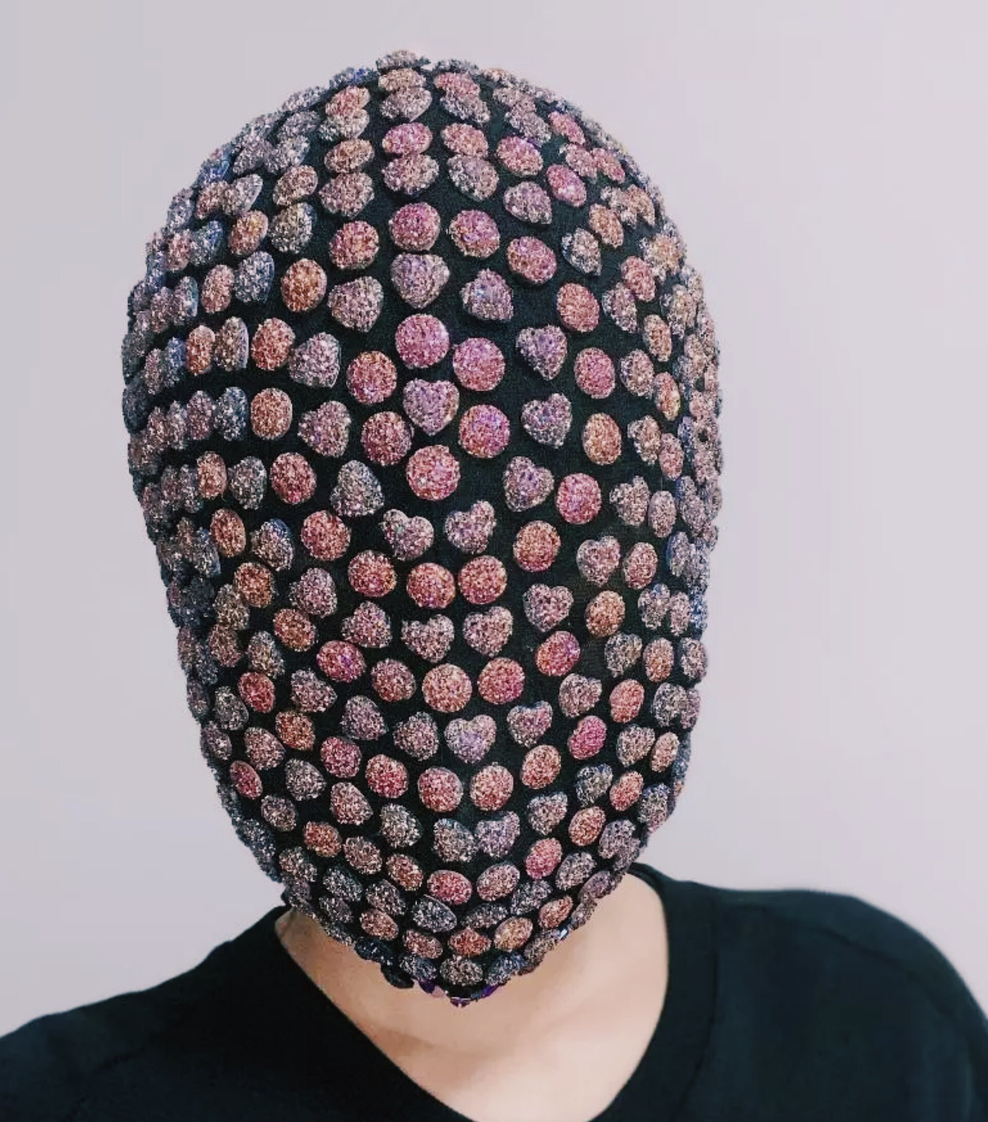 Famous Rapper Mask Night Mask Covered in Purple Pieces Full Face Mask ...