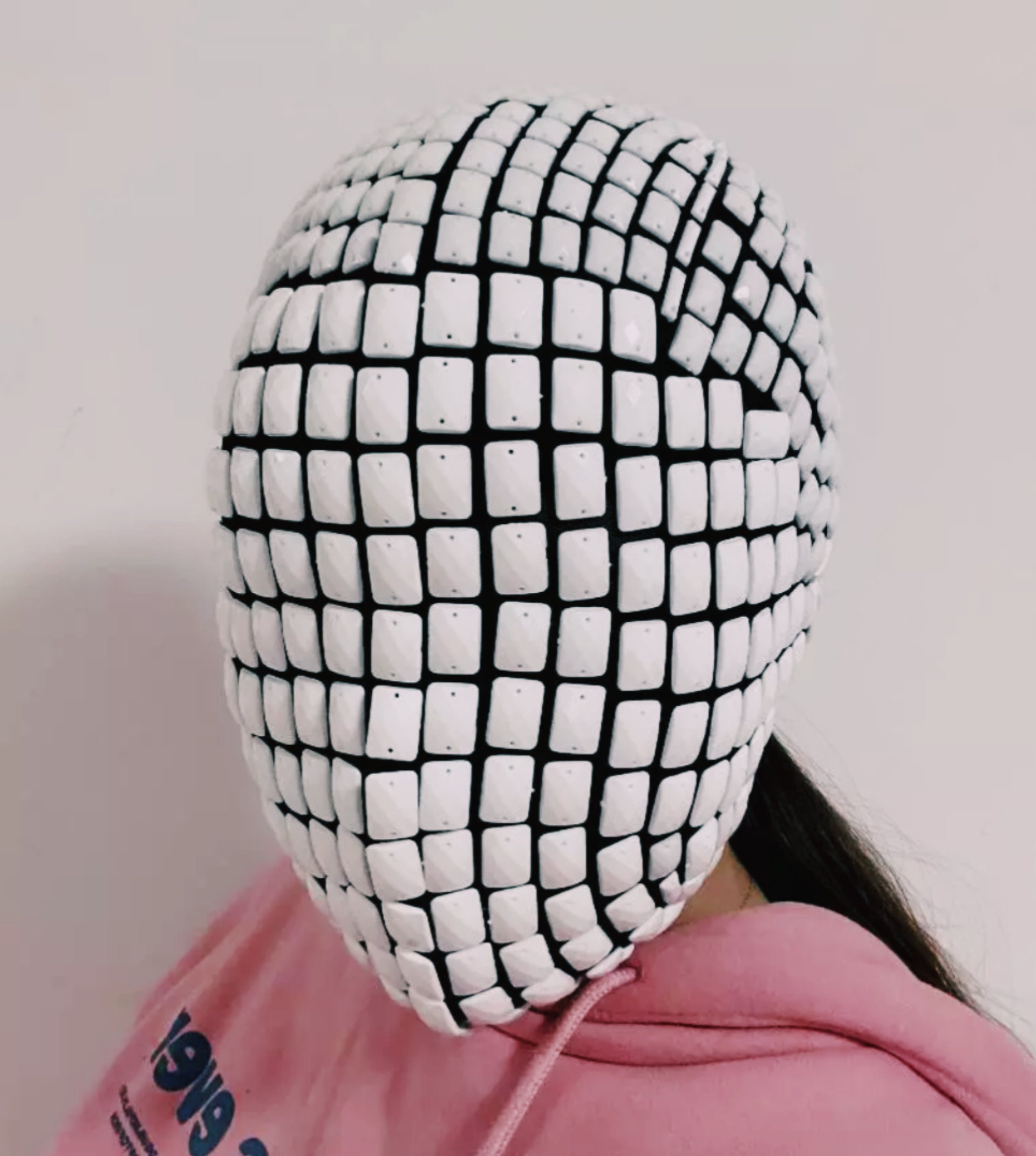 Famous Rapper Mask Covered in White Square Jewels Pieces Full Face Mask ...