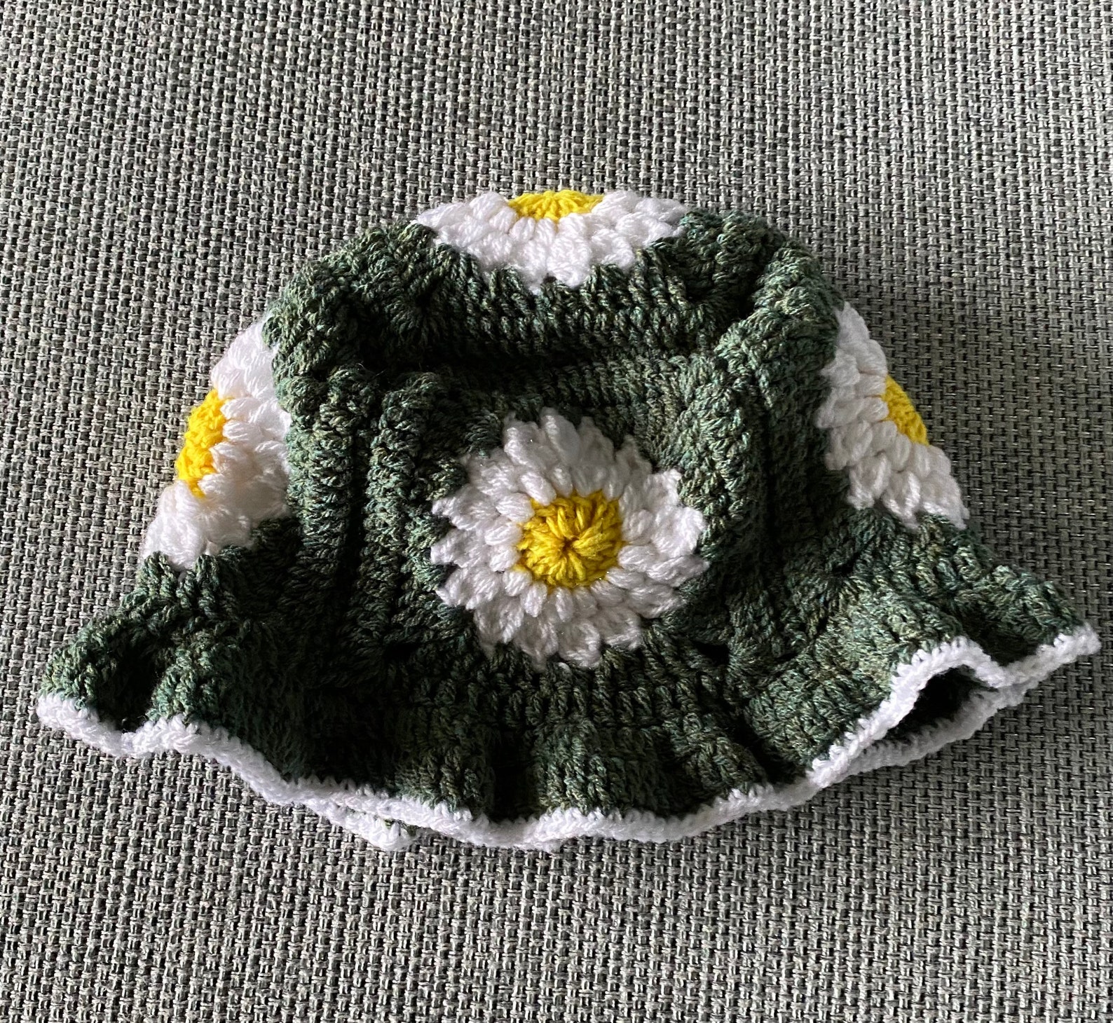 Crochet Daisy Bucket Hat - Etsy