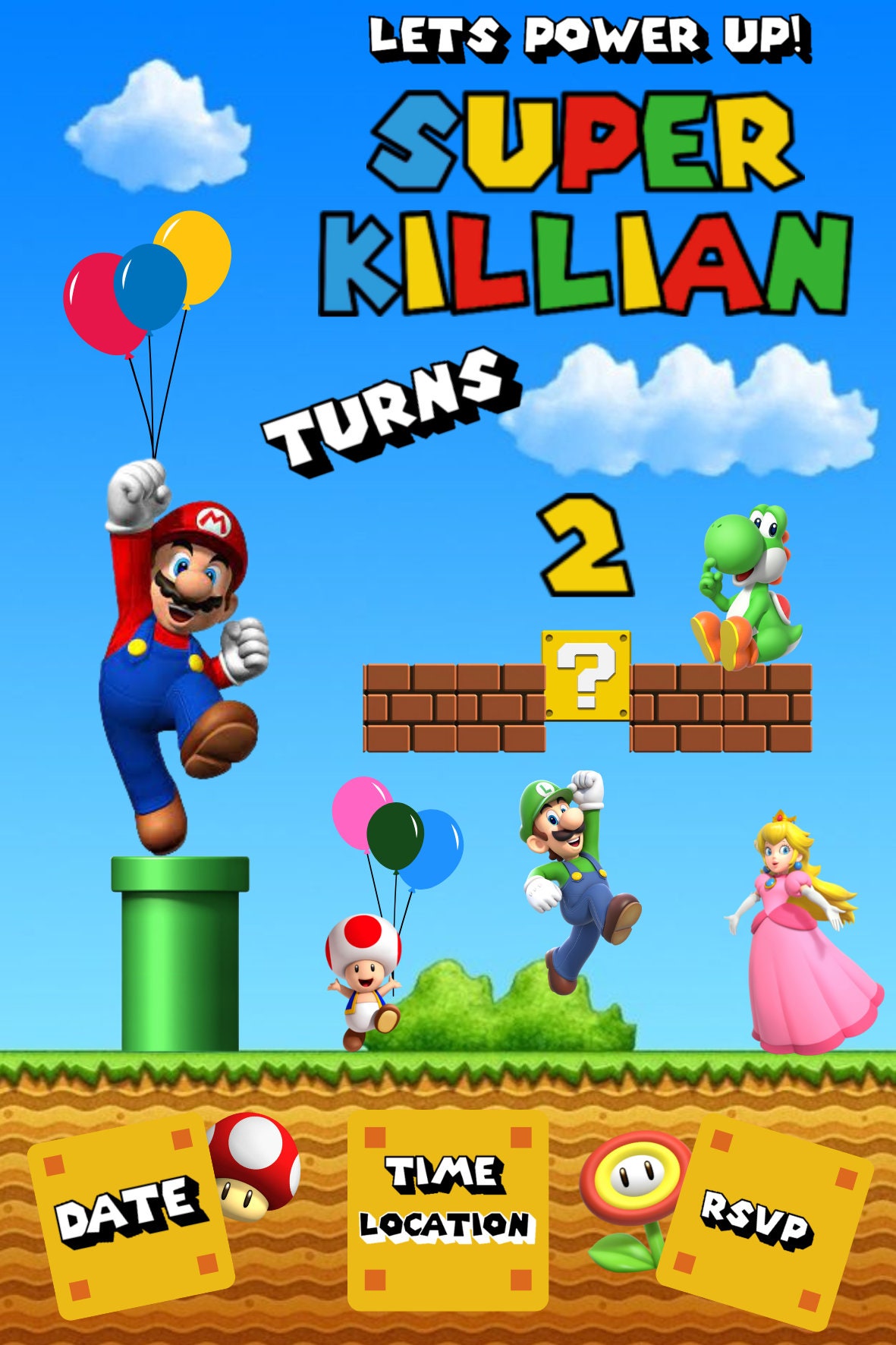 Super Mario Birthday - Etsy