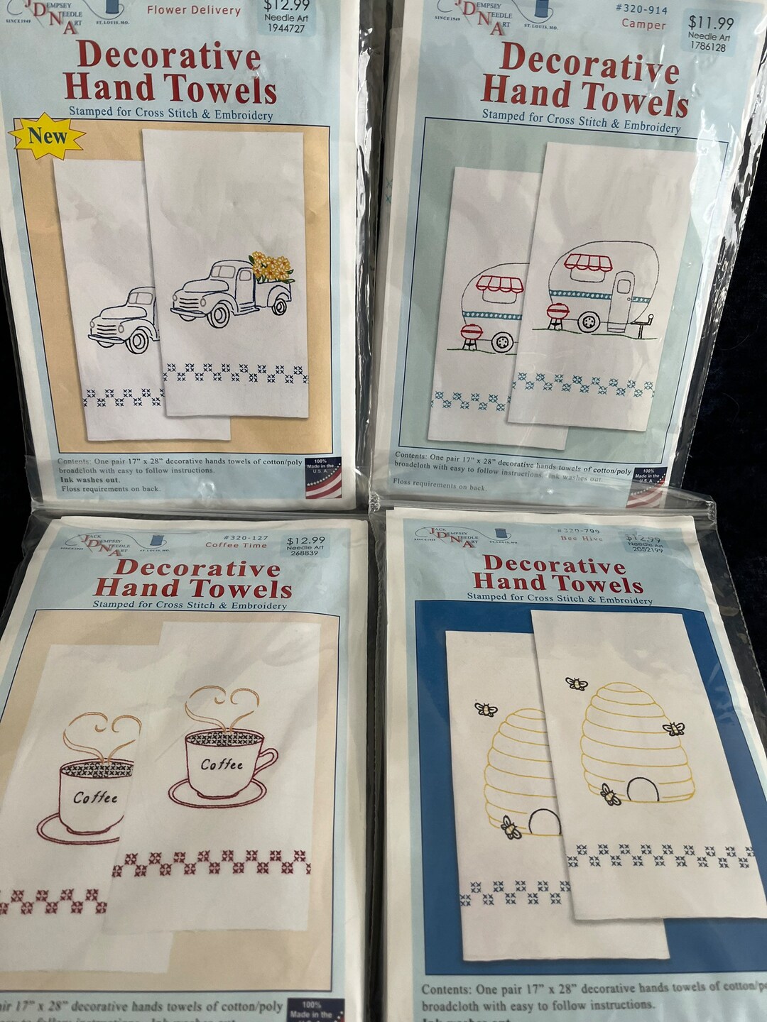 Jack Dempsey Needle Art Decorative Hand Towel Stamped for Cross Stitch ...