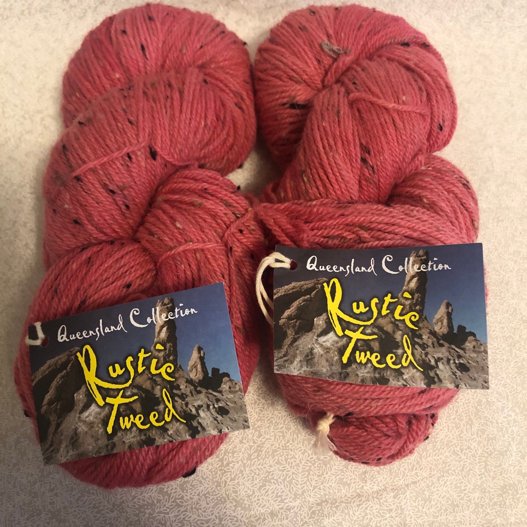 Queensland Collection Rustic Tweed Wool Yarn - Color 908 (pink) - Etsy