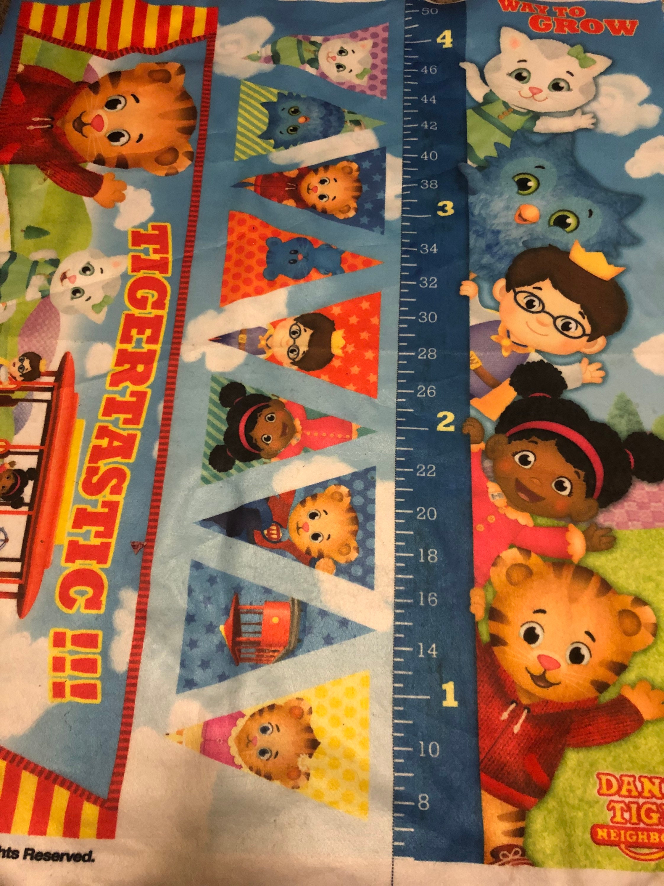 Fred Rogers Daniel Tiger’s Neighborhood Felt Growth Chart Panel 2018 - Etsy