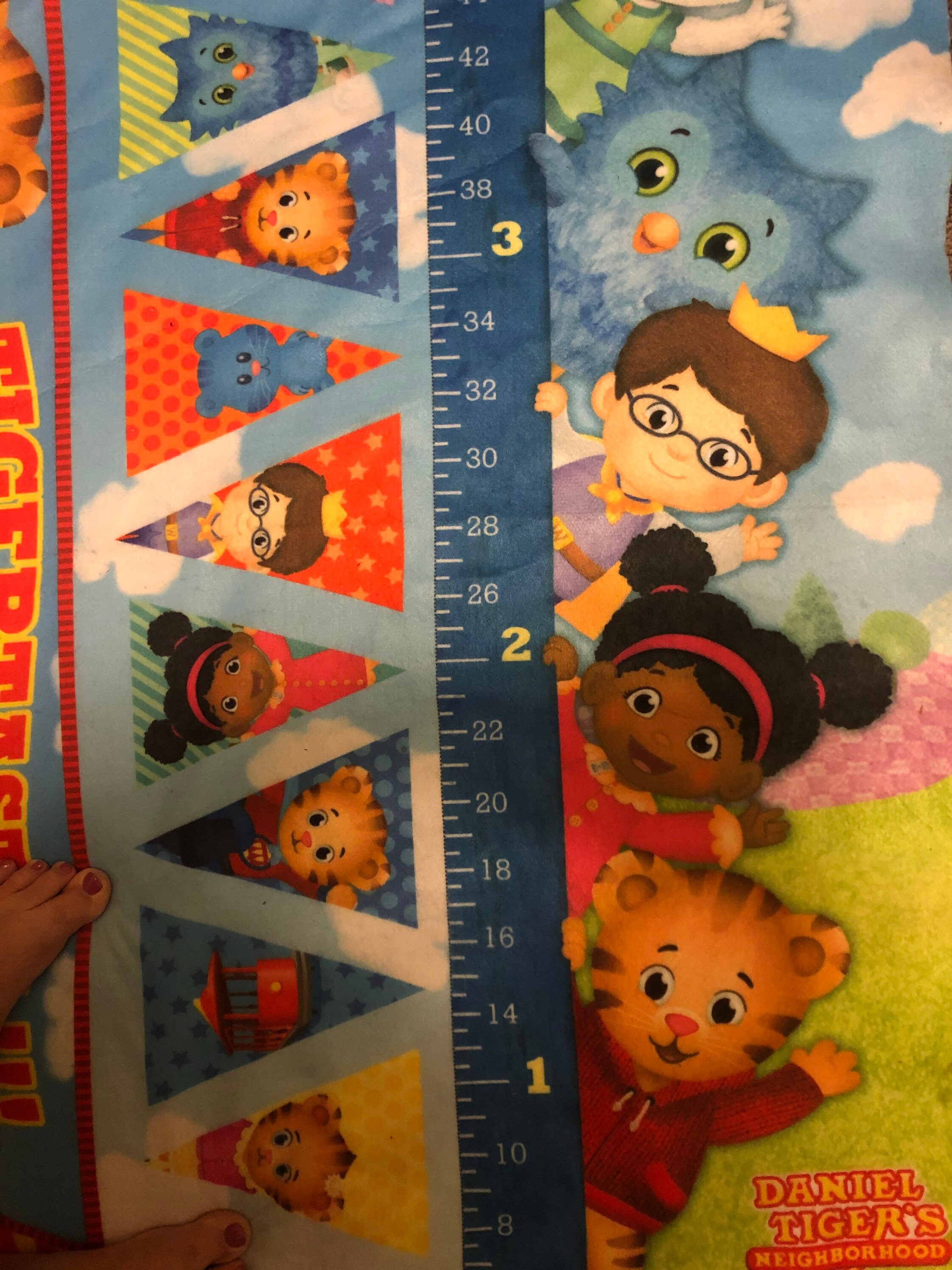Fred Rogers Daniel Tiger’s Neighborhood Felt Growth Chart Panel 2018 - Etsy