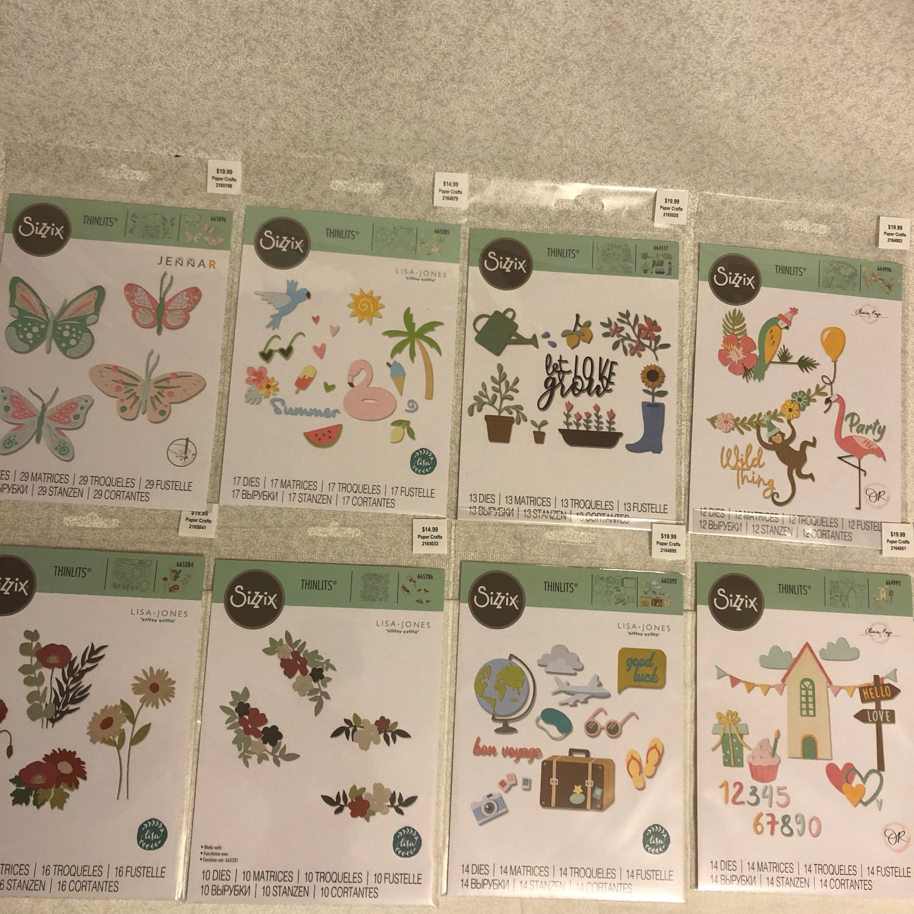 Sizzix Thinlets Die Sets - New in Package! Designed by Jennar , Lisa ...